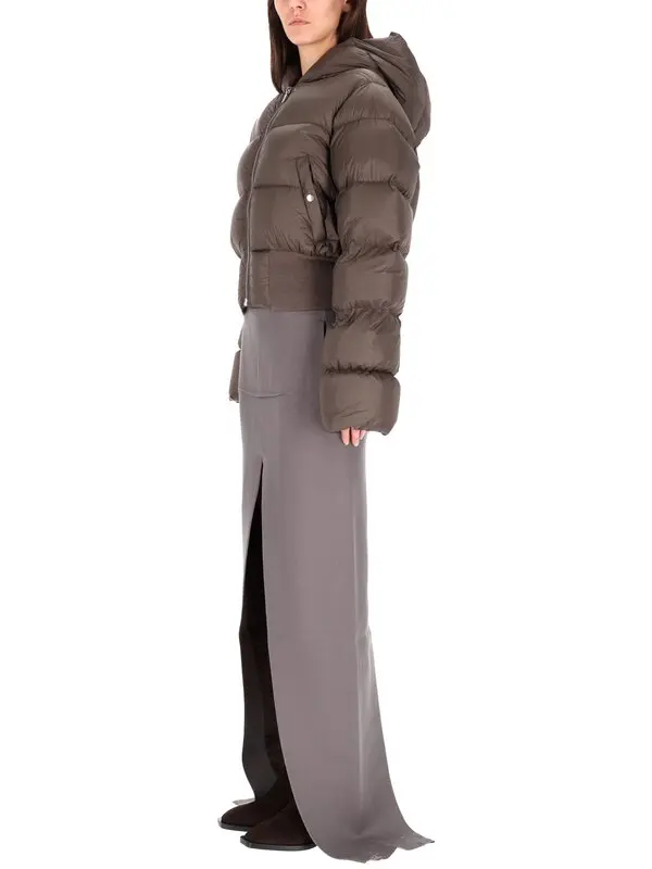 Rick Owens Long Skirt With Slit - Grey