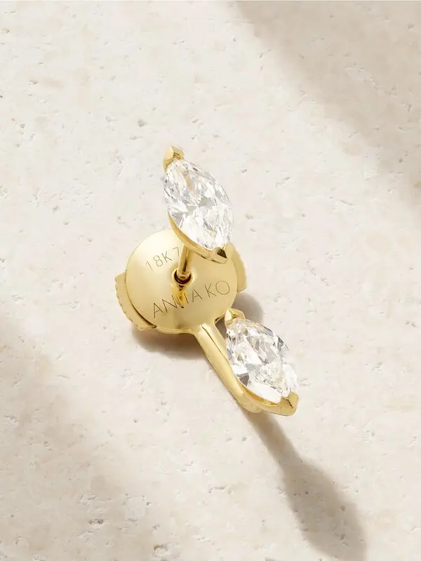 ANITA KO Orbit 18-karat Diamond Single Earring - Gold