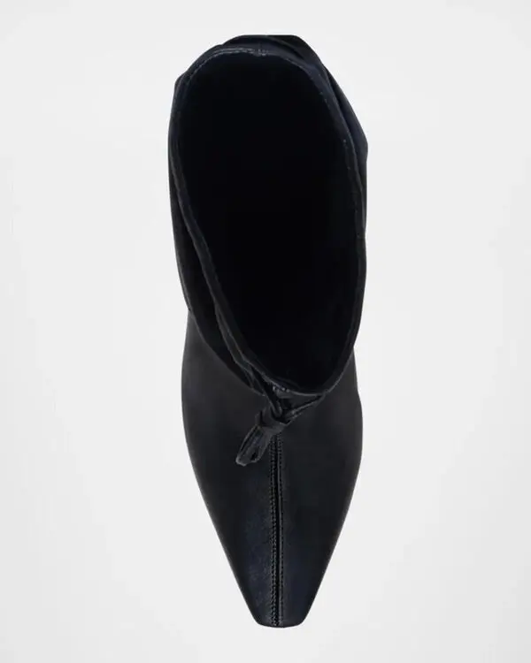 Bernardo Mazzi Leather Ankle Boots - Black