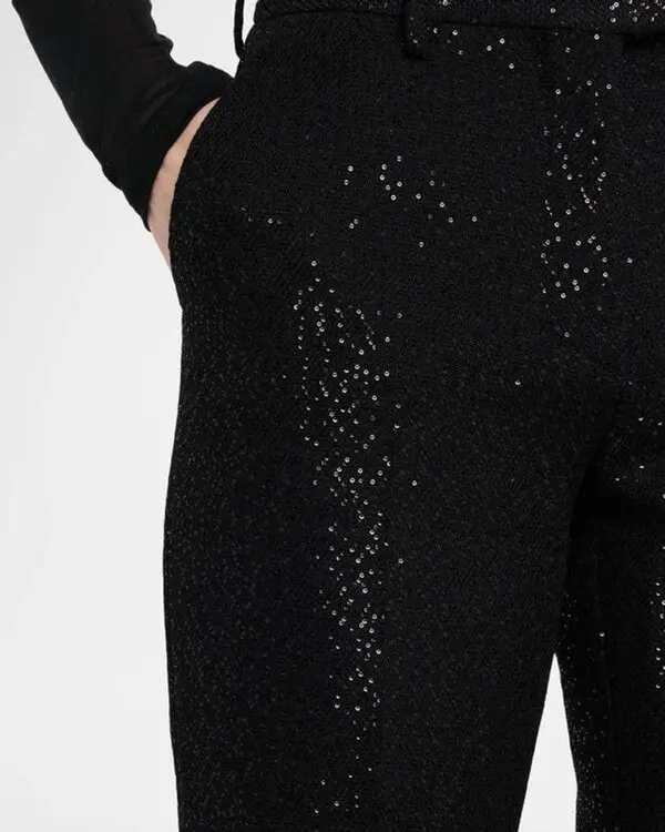 TOM FORD Sequined Crepe Straight-leg Pants