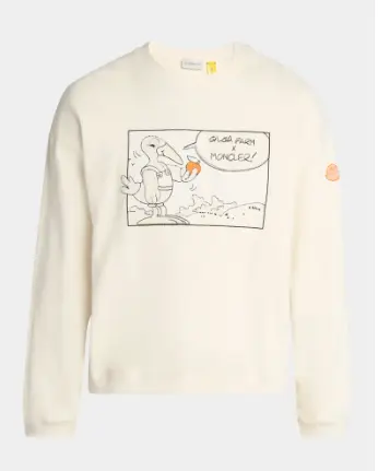 Moncler X Gilga Farm Donald Glover Graphic Crewneck Sweatshirt - Natural