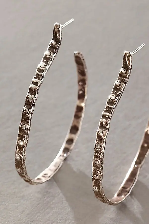 LAUREN WOLF Skinny Sea Urchin Hoop Earrings
