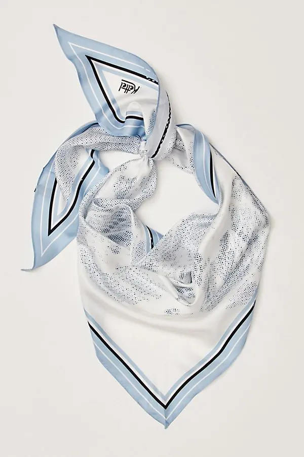 KETTEL Silk Triangle Scarf - Blue