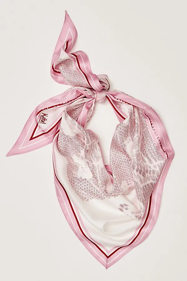 KETTEL Silk Triangle Scarf - Pink