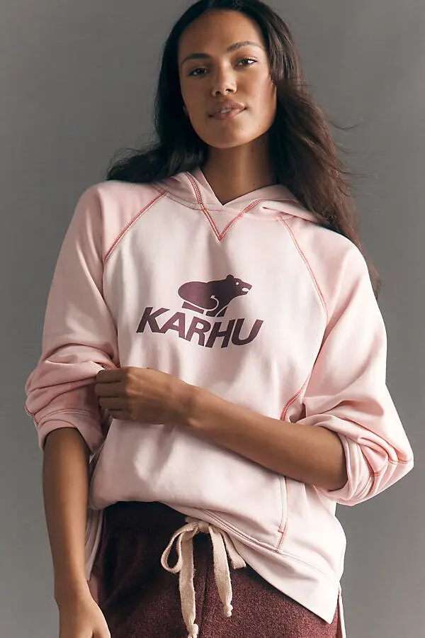 DAILY PRACTICE BY ANTHROPOLOGIE Karhu X Daily Practice Oh So Good Hooded Sweatshirt - Pink