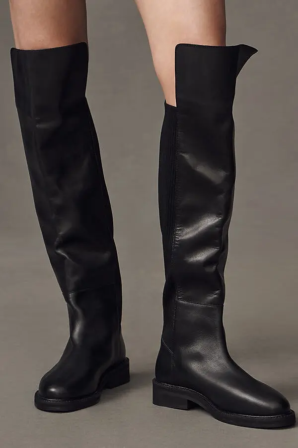 Seychelles Peace Out Over-the-knee Boots - Black Leather