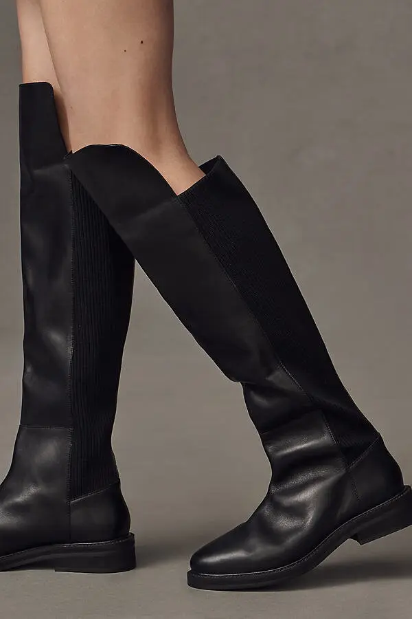 Seychelles Peace Out Over-the-knee Boots - Black Leather
