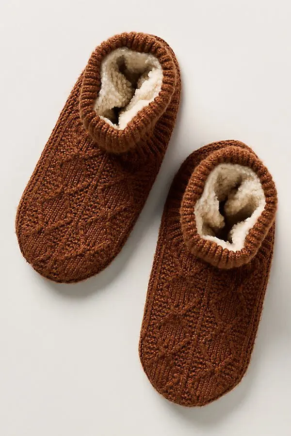 BOMBAS Gripper Bootie Slippers - Dusted Cocoa