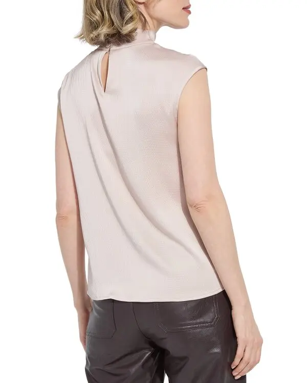 Lyssé Aisha Draped Satin Top - Rose Petal
