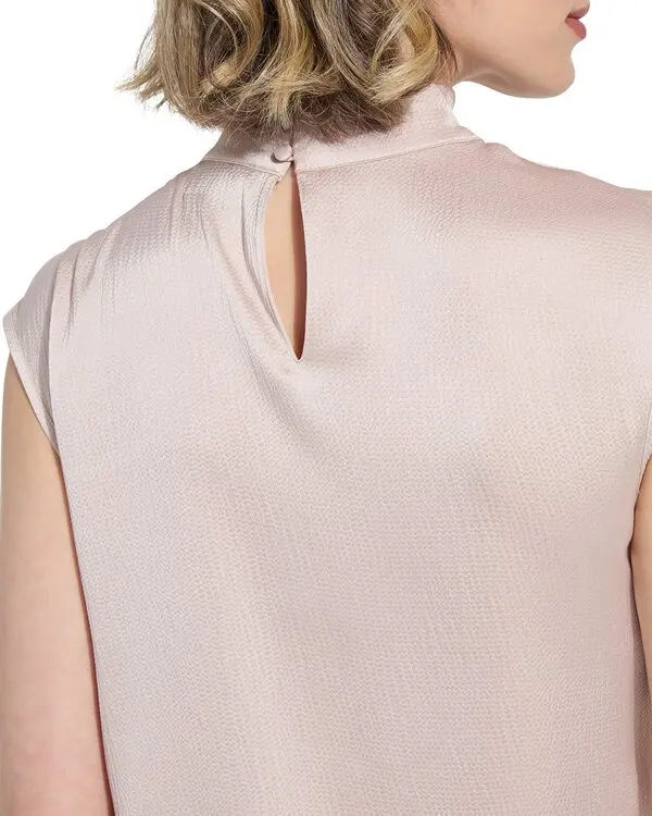 Lyssé Aisha Draped Satin Top - Rose Petal