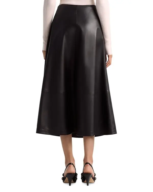 Altuzarra Varda Leather Skirt - Black