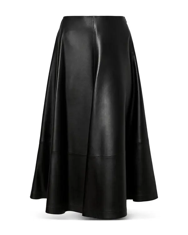 Altuzarra Varda Leather Skirt - Black