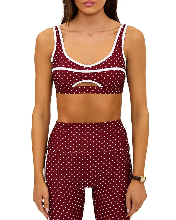 Beach Riot Moxie Dot Print Top - Crimson Dot