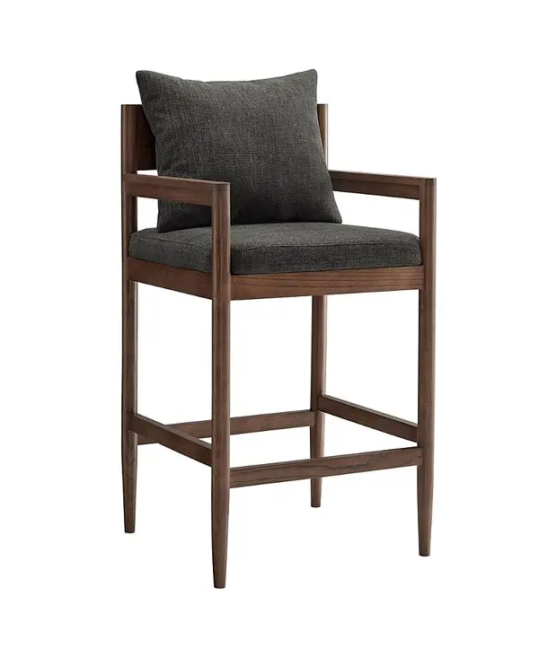 MODWAY Remington Wood Bar Stool - Charcoal