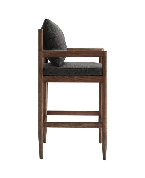 MODWAY Remington Wood Bar Stool - Charcoal