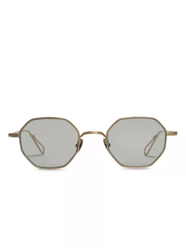 AHLEM Gaillon Octagon Sunglasses - Gold