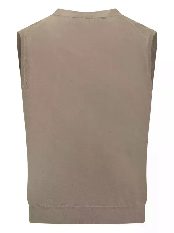 FILIPPO DE LAURENTIIS Buttoned Wool Gilet - Neutrals