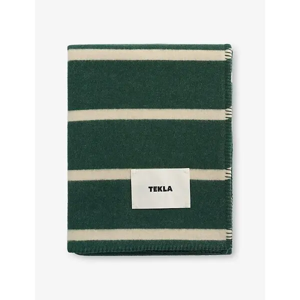 TEKLA Wool Blend Blanket 130cm X 180cm - Rugby Stripes