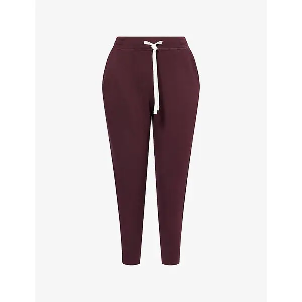 Splits59 Reena Fleece 7/8 Stretch-modal Jogging Bottoms - Dark Cherry