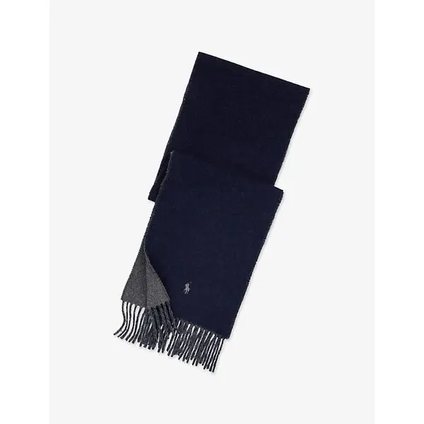Polo Ralph Lauren Classic Reversible Wool Scarf - Navy/charcoal