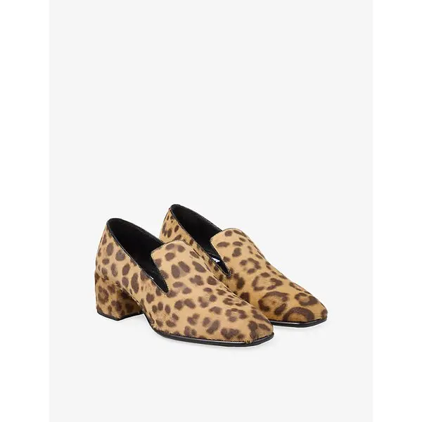 JIMMY CHOO Eliot Leopard-print Loafers - Natural
