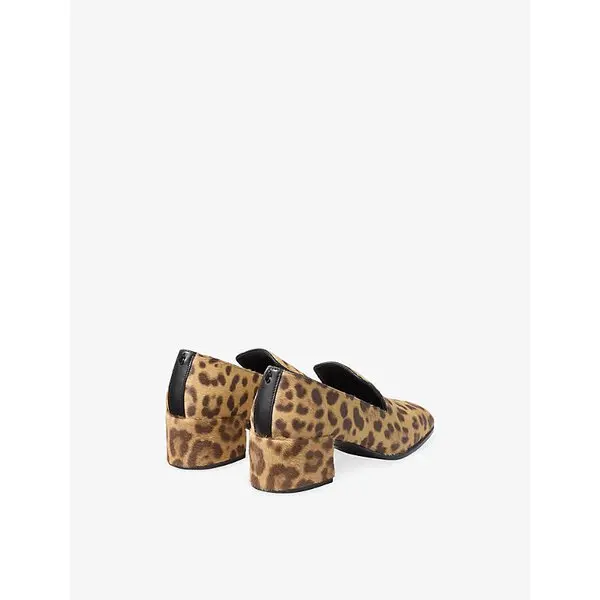 JIMMY CHOO Eliot Leopard-print Loafers - Natural