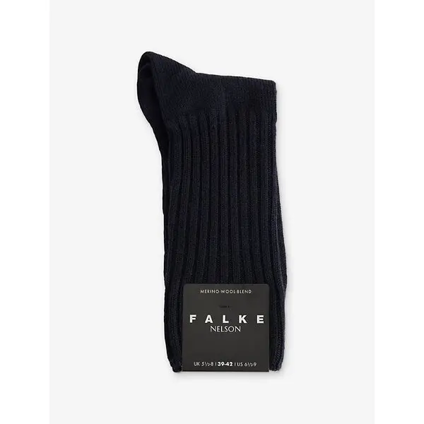 Falke Nelson Knitted Boot Socks - Dark Navy