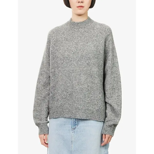 ADANOLA Oversized Crewneck Wool-blend Jumper