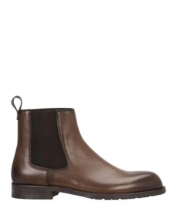 BOSS Leather Chelsea Boots - Medium Brown