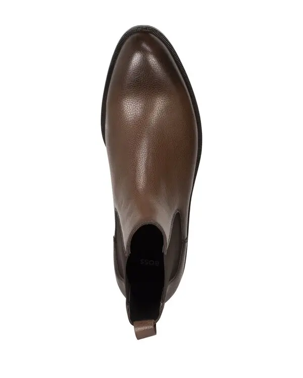 BOSS Leather Chelsea Boots - Medium Brown