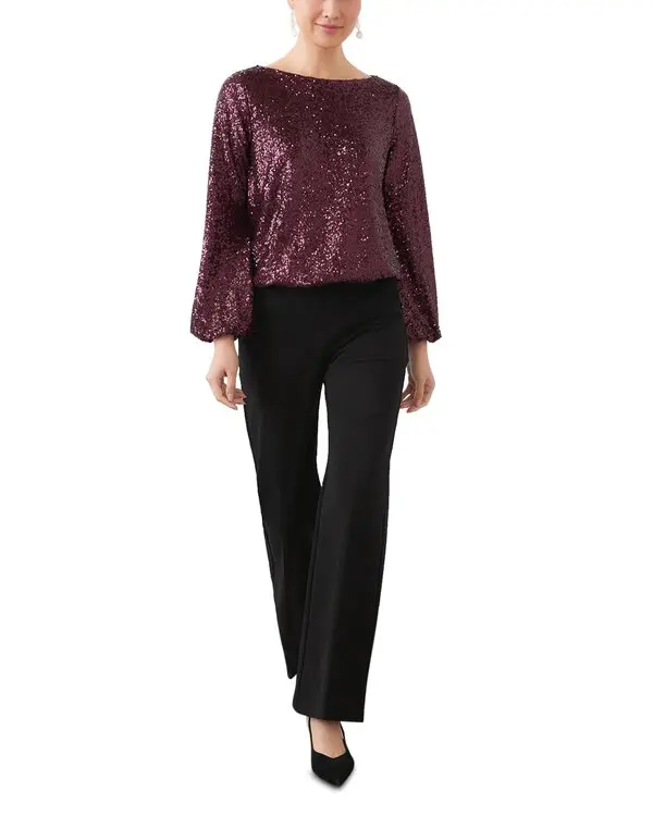 Karen Kane Sequin Boat Neck Top