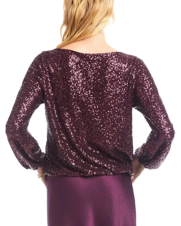 Karen Kane Sequin Boat Neck Top