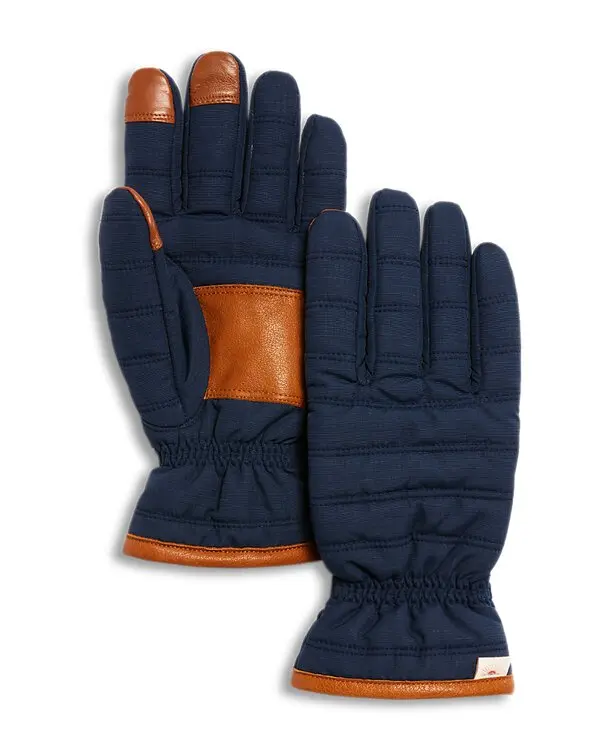 Faherty Brand Ripstop Puffer Gloves - Navy