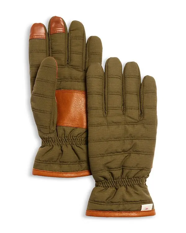 Faherty Brand Ripstop Puffer Gloves - Olive