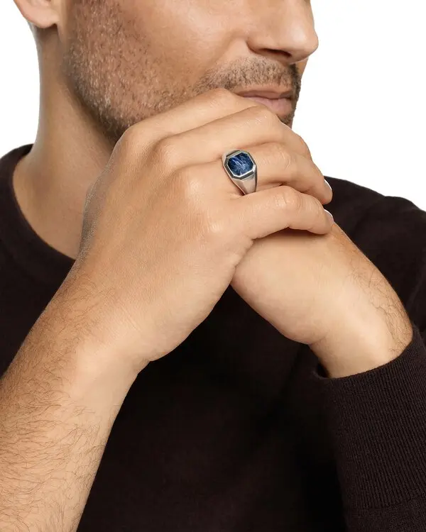 David Yurman Streamline Signet Ring With Pietersite