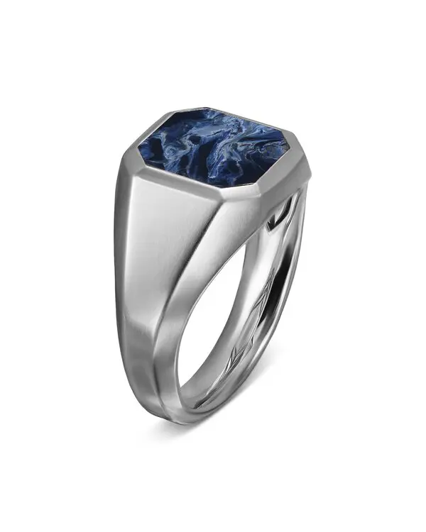 David Yurman Streamline Signet Ring With Pietersite