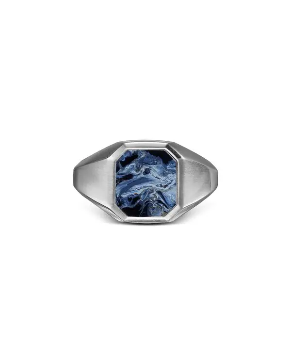 David Yurman Streamline Signet Ring With Pietersite