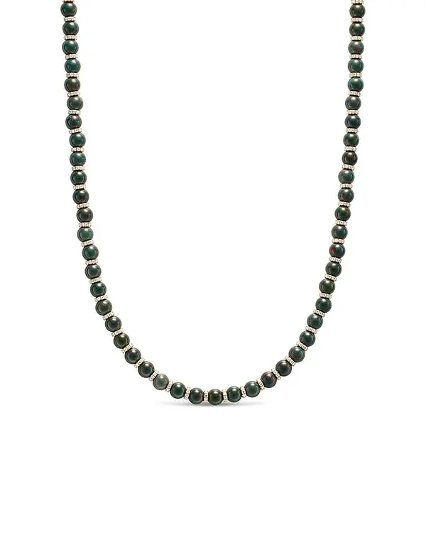 David Yurman Spiritual Beads Necklace With Bloodstone And Diamonds - Black/gold