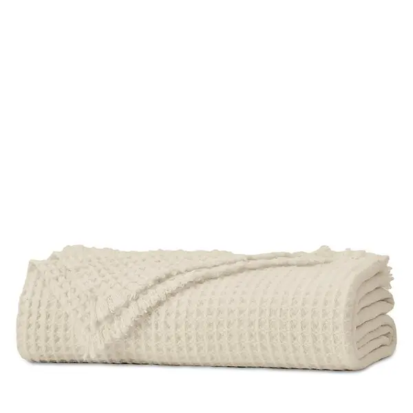 BOLL & BRANCH Heirloom Waffle Merino Bed Blanket, King/cal King - Cream