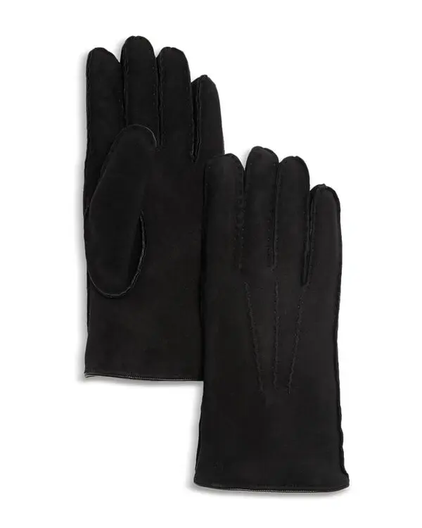 Bloomingdale'S Shearling Gloves Exclusive - Black