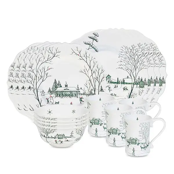 JULISKA Country Estate Winter Frolic 16-piece Place Setting - Evergreen