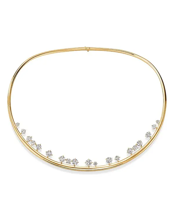 Hearts On Fire 18k Yellow Diamond Choker Necklace - Gold