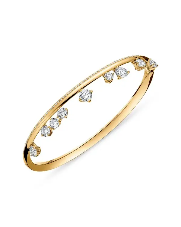 Hearts On Fire 18k Yellow Diamond Dangle Bangle
