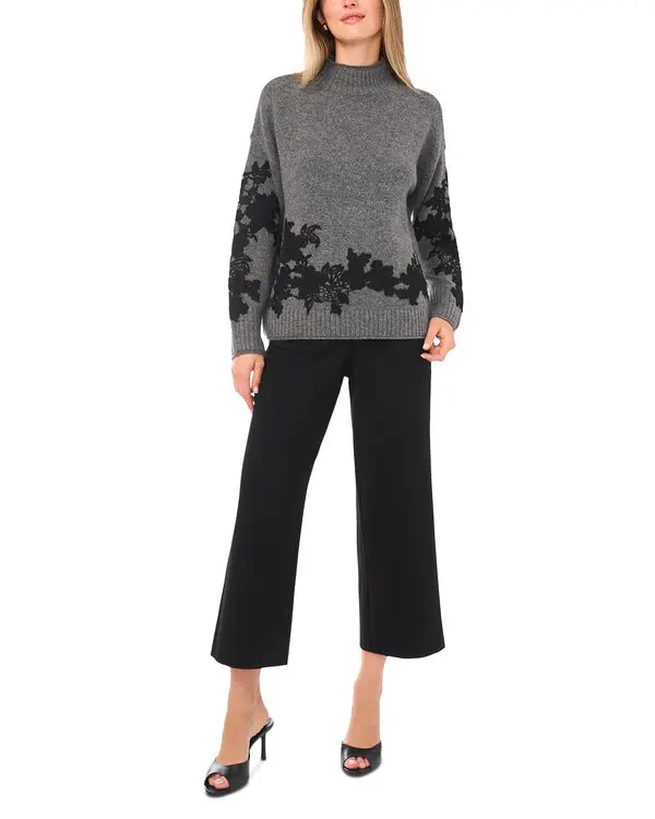 Vince Camuto Floral Applique Sweater