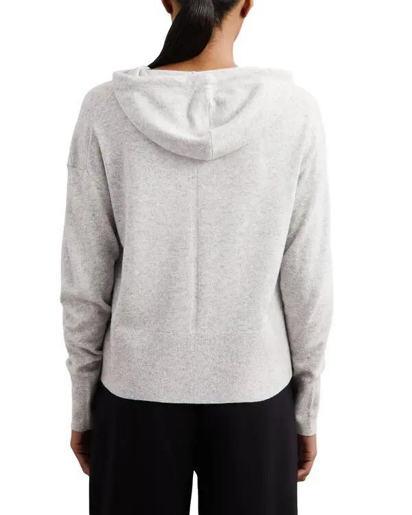 REISS Evie Button Front Hoodie