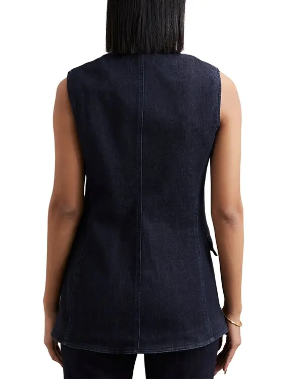 REISS Athe Denim Waistcoat