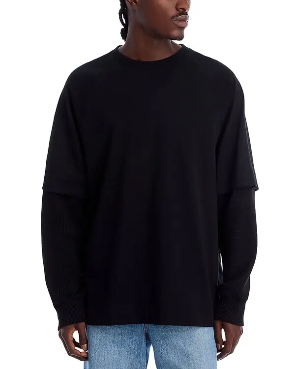 Helmut Lang Double Layer Crewneck Tee - Black