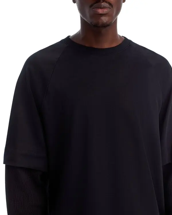 Helmut Lang Double Layer Crewneck Tee - Black