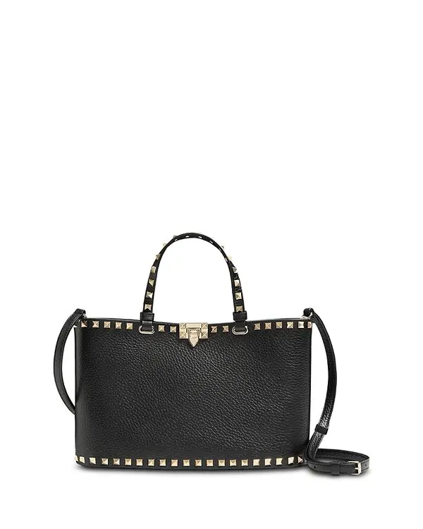 Valentino Garavani Rockstud Small Top Handle Bag - Black