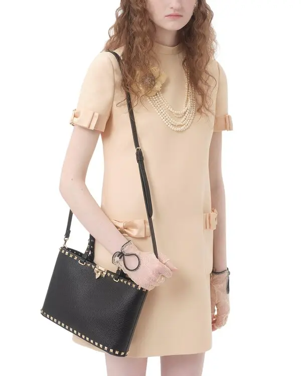 Valentino Garavani Rockstud Small Top Handle Bag - Black